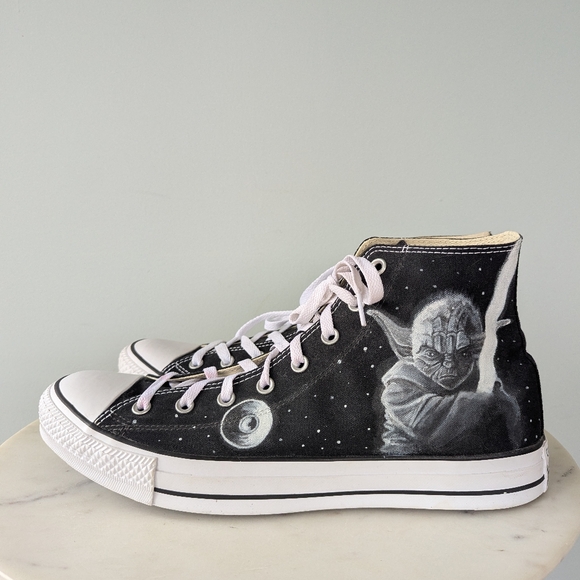 Converse | Shoes | Converse Mens Fan Art Star Wars Yodadarth Vader Hi ...